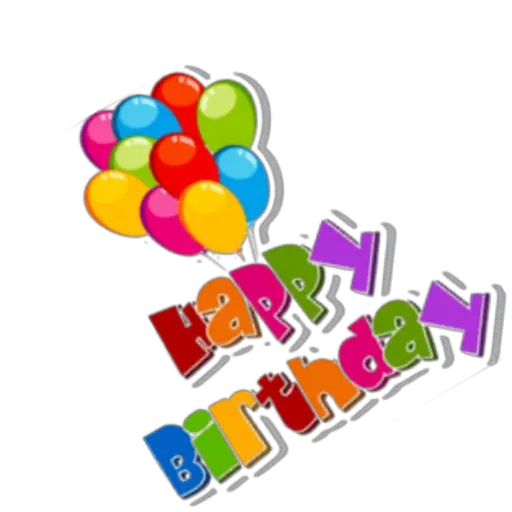 Happy Birthday Pack 4 Stickers for WhatsApp