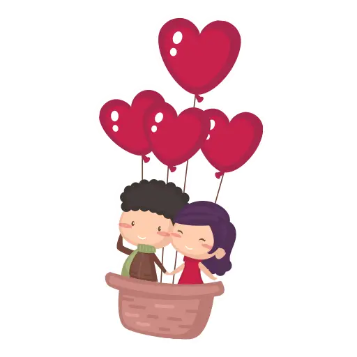 Cute Couple Stickers for WhatsApp