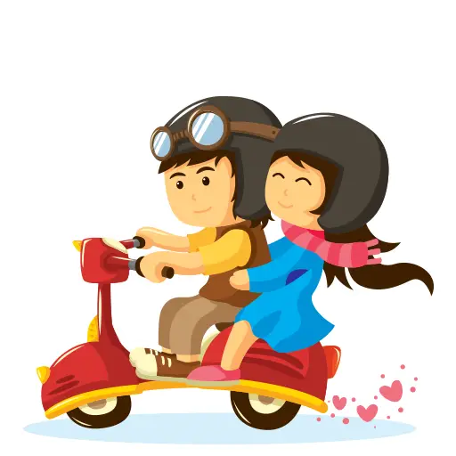 Cute Couple Stickers for WhatsApp