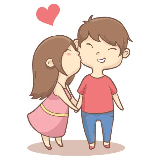 Cute Couple Stickers for WhatsApp