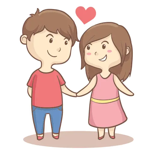 Cute Couple Stickers for WhatsApp