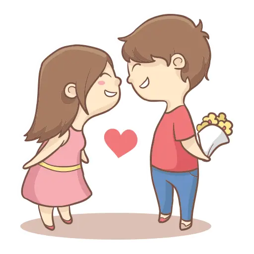Cute Couple Stickers for WhatsApp