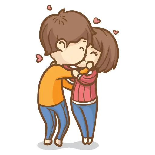 Cute Couple Stickers for WhatsApp