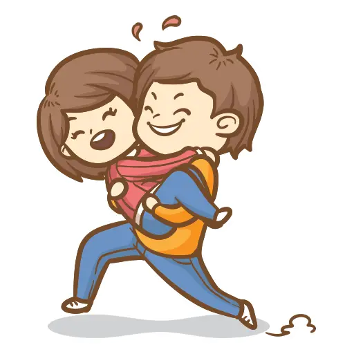 Cute Couple Stickers for WhatsApp